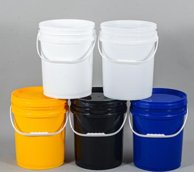 China 5 Gallon Plastic Buckets with Handle - Height 15.5 Inches - Diameter 11.5 Inches for sale