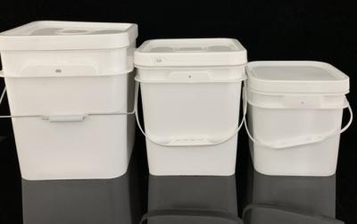 China Square Plastic Pail 1.2 Kg 10 L Food Grade Bucket with Lid for Industrial Use for sale