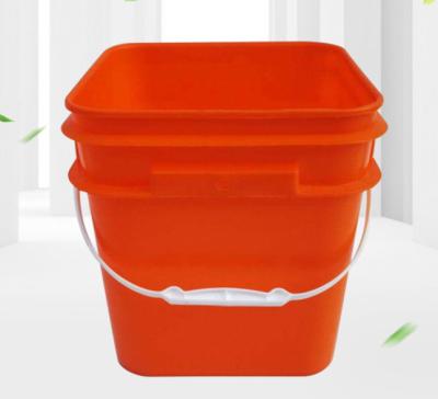China Chemical Resistant Square Plastic Pail Thermal Transfer Printing Option for sale