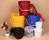 China Jieming Plastic Food Bucket 0.2L-20L Food Grade PP HDPE Storage with Lid and Handle for sale