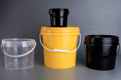 China JieMing Round Plastic Bucket 1L-20L with Seal Lid ISO FDA Certified for sale