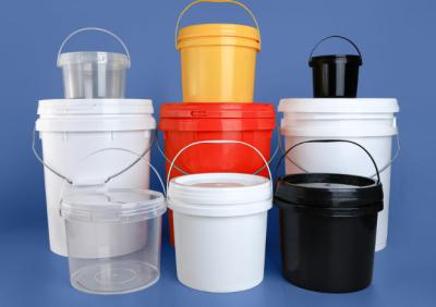 China Seal Lid Rounded Plastic Bucket For Convenient And Safe Storage for sale