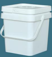 China IML Square Plastic Pail with Lid Yes Thermal Transfer Screen Printing for sale