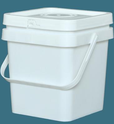 China IML Square Plastic Pail with Lid Yes Thermal Transfer Screen Printing for sale