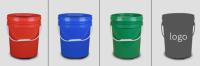 China Jieming 20L 5 Gallon Plastic Bucket with Gasket UV Resistant Food Grade Stackable Pail for sale