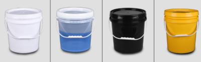China Jieming 20L 5 Gallon Plastic Bucket with Gasket UV Resistant Food Grade Stackable Pail for sale