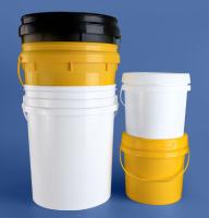 China 1L Round Plastic Bucket Chemical Storage FDA ISO9001 Custom Logo Heat Transfer for sale
