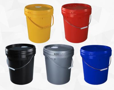 China Jieming 5 Gallon Plastic Bucket 20L with Snap On Lid for Water Storage for sale