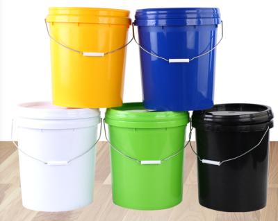 China Round 5 Gallon Plastic Buckets With 20 Liter Capacity for sale