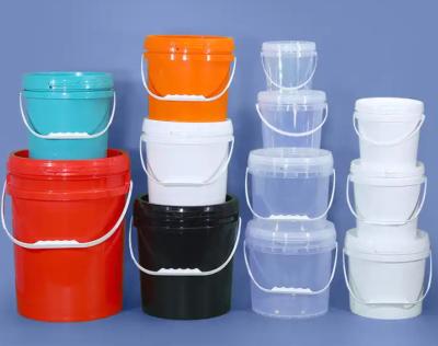 China Jieming 5 Gallon Plastic Bucket 20L Capacity with Gasket and 11.5 Inch Diameter for sale