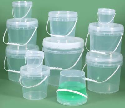 China Jieming 0.2L-30L Food Grade Plastic Bucket with Lid FDA SGS Certified PP HDPE for sale