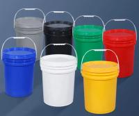 China 5 Gallon Plastic Buckets 20L Stackable with Gasket Food Grade UV Resistant Snap On Lid for sale
