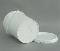 China Jieming 20L Round Lubricant Bucket PP HDPE Heavy Duty Industrial Grease Container for sale
