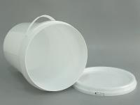 China Jieming 20L Round Lubricant Bucket PP HDPE Heavy Duty Industrial Grease Container for sale