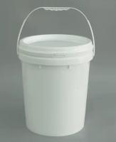 China Jieming 20L Round Lubricant Bucket PP HDPE Heavy Duty Industrial Grease Container for sale