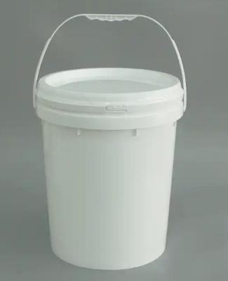 China Jieming 20L Round Lubricant Bucket PP HDPE Heavy Duty Industrial Grease Container for sale