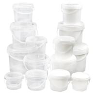 China UV Resistant Food Grade 5 Gallon Plastic Pails 20L with Snap On Lid 11.5 Inch Diameter for sale