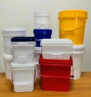 China Round Plastic Bucket 1.5mm with Seal Lid Metal Handle 1L-20L for Water Paint Food Chemical for sale
