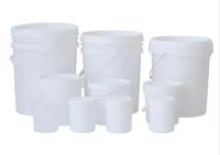 China Jieming Round Chemical Bucket 0.2-35L HDPE Chemical Storage Container with Lid and Handle for sale
