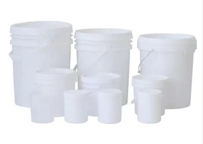 China Jieming Round Chemical Bucket 0.2-35L HDPE Chemical Storage Container with Lid and Handle for sale