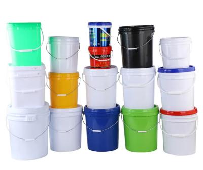 China PP/HDPE 20L Lubricant Bucket Square Round Rectangle Heavy Duty Industrial Oil Container for sale
