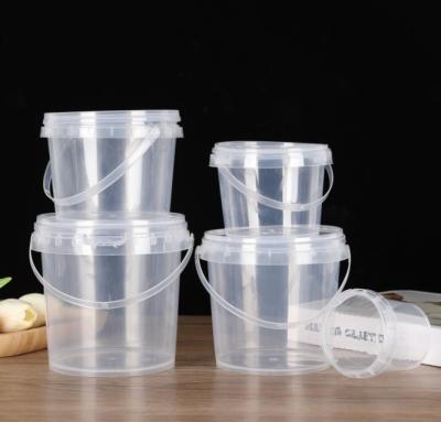 China Transparent Food Container Bucket 5L Custom Logo Multi Purpose Storage Solution for sale