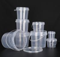 China Customizable Durable Transparent Plastic Bucket T/T Payment IML Thermal Transfer Printing for sale