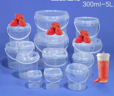 China Customizable Plastic Food Bucket 0.2L-30L with Lid and Handle FDA SGS ISO9001 for sale