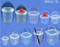 China Jieming PP HDPE Plastic Food Bucket 0.2L-30L with Lid IML Thermal Transfer Custom Logo for sale