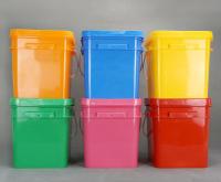 China Food Grade Square Plastic Bucket 25L Impact Resistant with Lid and Handle for Industrial Storage for sale