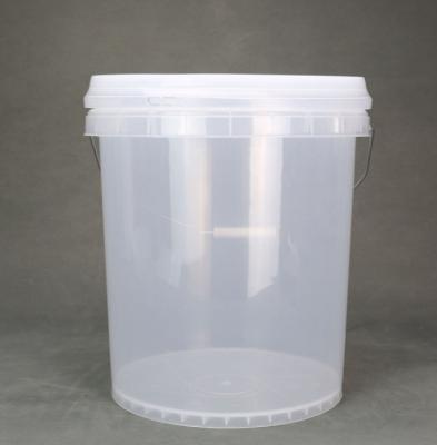 China Customizable Round Plastic Bucket with Seal Lid 1L to 20L Capacity ISO9001 FDA for sale