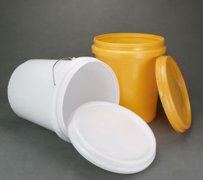 China Stackable 20Liter Plastic Or Metal Buckets With UV Resistant Snap On Lid for sale