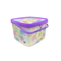 China 2L Square Plastic Tub PP Heavy Duty Impact Resistant Bucket with Handle for Industrial Use for sale