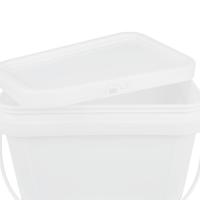 China Food Grade Square Plastic Bucket 1.2 Kg with IML Printing 2L to 20L Capacity for sale