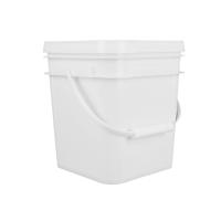 China Square Plastic Bucket PP 100% Raw Material 20L Food Grade Impact Resistant for Chemical Manufacturing for sale