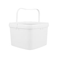 China Square Plastic Bucket 20L Food Grade PP Container with Lid for Industrial Storage for sale