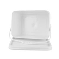 China PP 100% Raw Materials Square Plastic Bucket 20L Impact Resistant with Lid for sale