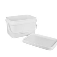 China Square Plastic Bucket 2L to 20L Food Grade PP with Handle and Lid for Toys Paint Storage for sale