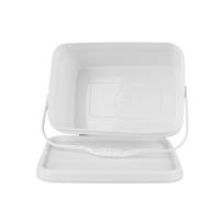 China Square Plastic Bucket 2L to 20L Food Grade PP with Handle and Lid for Toys Paint Storage for sale