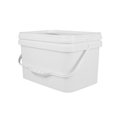 China Square Plastic Bucket 2L to 20L Food Grade PP with Handle and Lid for Toys Paint Storage for sale