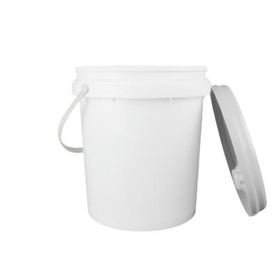 China 5 Gallon 20L Food Grade Plastic Square Bucket with Lid and Handle PP PE Custom Printing for sale