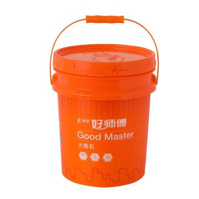 China 3.5L PP Plastic Paint Bucket with Press Lid Custom Colors IML Printing for sale
