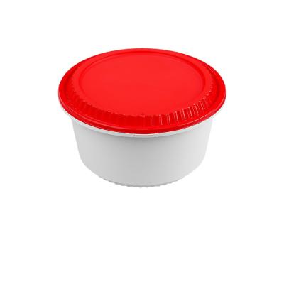 China PP Disposable Round Food Containers 500ml 750ml 1000ml with Snap Lock Lid for sale