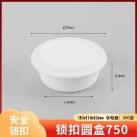 China PP Disposable Round Food Containers 500ml 750ml 1000ml with Snap Lock Lid for sale