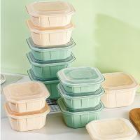 China Wholesale Square Plastic Food Containers with Lids 160x160mm 52-79mm for Takeaway Meal Prep for sale