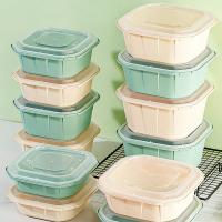 China Wholesale Square Plastic Food Containers with Lids 160x160mm 52-79mm for Takeaway Meal Prep for sale