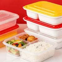 China Rectangular Plastic Food Containers with Lids 218x134mm 180x120mm for Takeaway Meal Prep for sale