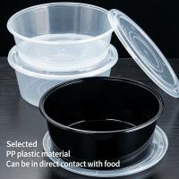 China Large Round Plastic Food Containers with Lids 2000ml to 4850ml Deli Takeaway Salad Bowls Wholesale for sale