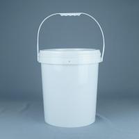 China Customized 15L PP Paint Plastic Bucket with Lid and Handle 26.2x23.5x32cm for sale