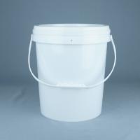 China Customized 15L PP Paint Plastic Bucket with Lid and Handle 26.2x23.5x32cm for sale